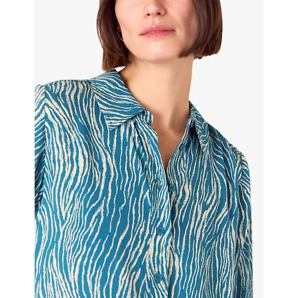 Whistles Zebra-print Woven Shirt - Multi-coloured