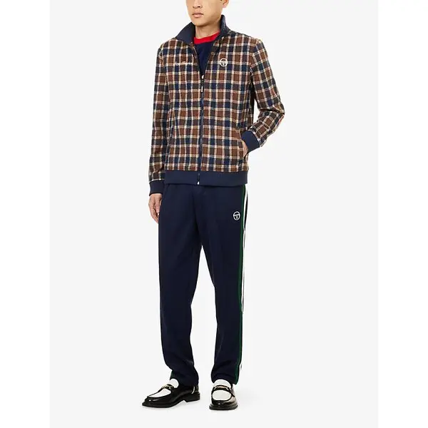 SERGIO TACCHINI Plaid Fleece Track Jacket