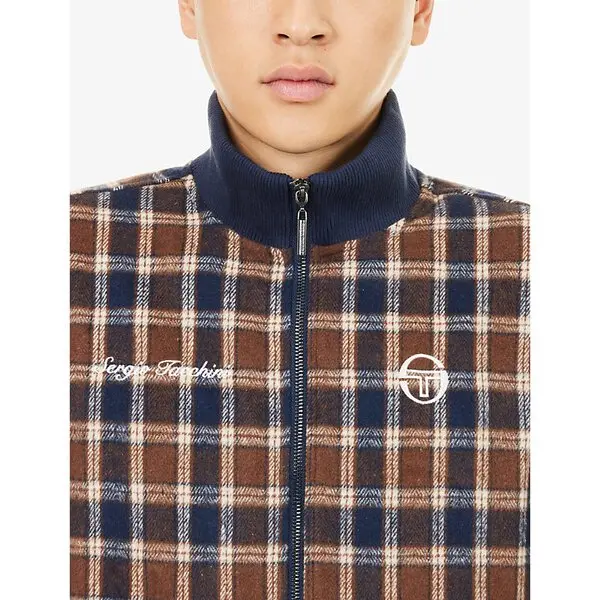 SERGIO TACCHINI Plaid Fleece Track Jacket