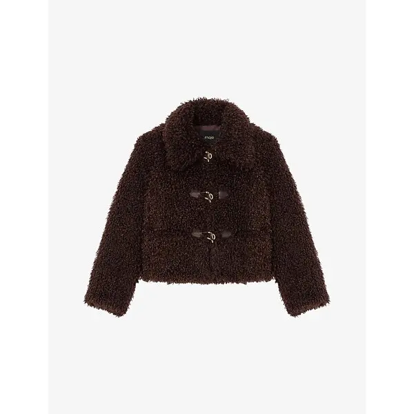 Maje Oversized Faux-shearling Jacket