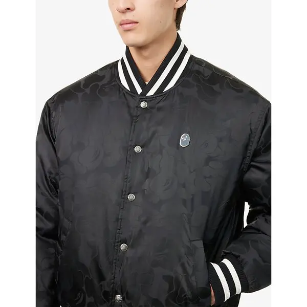 A BATHING APE Logo-print Nylon Bomber Jacket