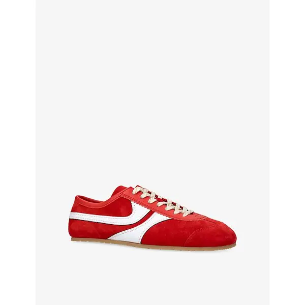 Dries Van Noten Dustin Leather Trainers - Red