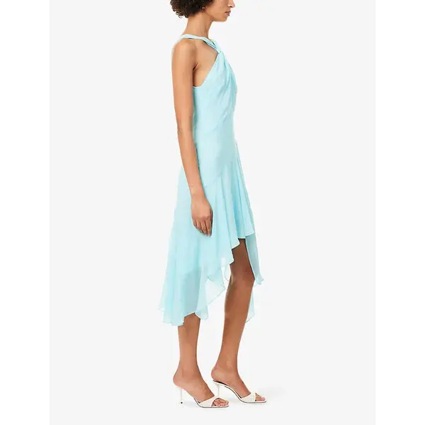 Bec & Bridge Danka Twist-Back Woven Midi Dress In Turquoise - 69% Off |  Editorialist
