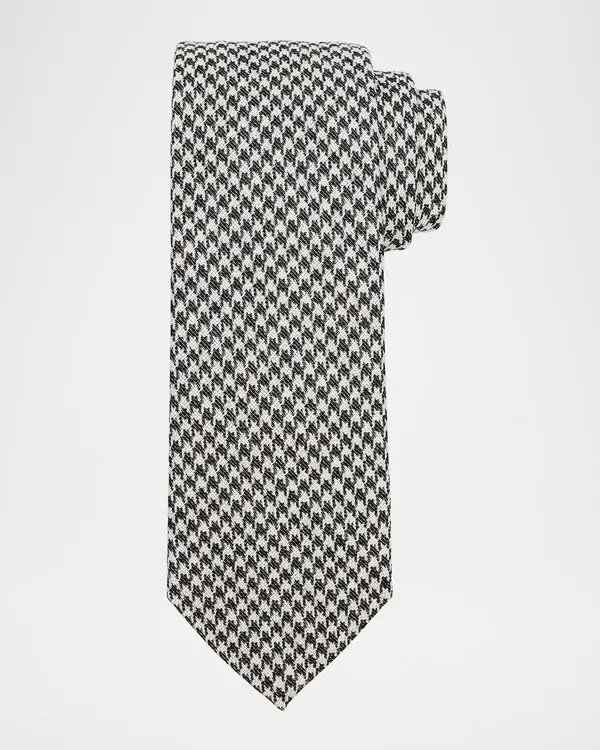 Zegna Houndstooth Textured Tie