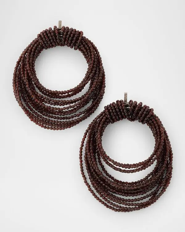 Brunello Cucinelli Multi-strand Drop Earrings - Red