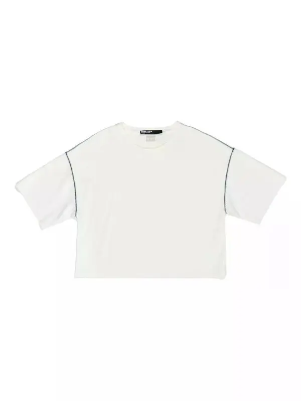 Bimba Y Lola Contrast-stitch T-shirt - White