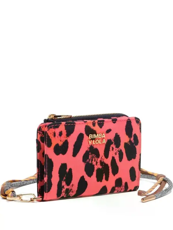 Bimba Y Lola Leopard-print Zip Wallet - Pink