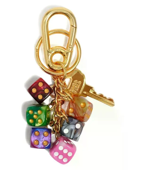 Bimba Y Lola Dice Keyring - Gold