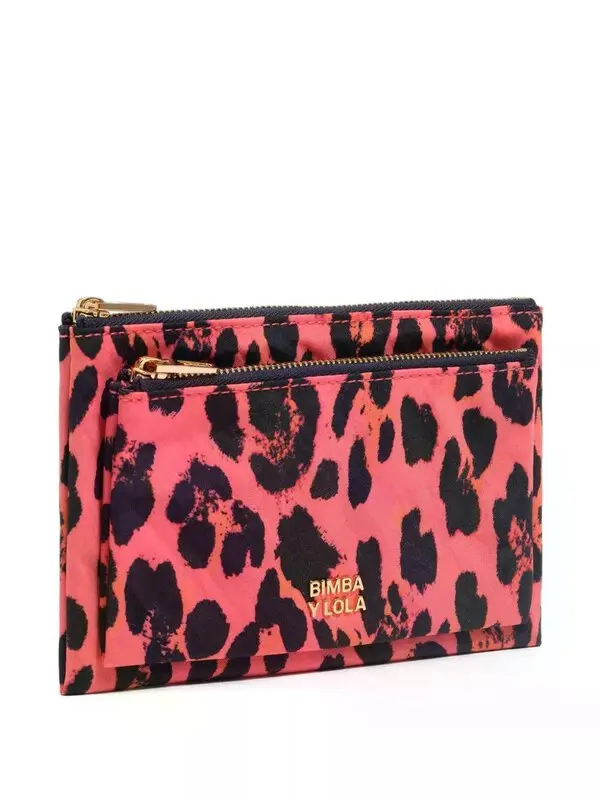 Bimba Y Lola Leopard-print Zip-around Purse - Pink