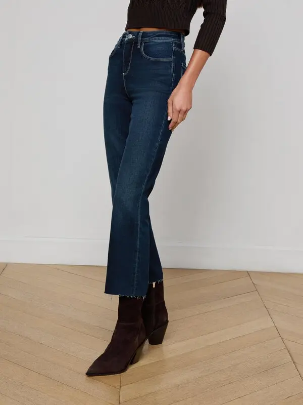 L'Agence Kendra Cropped Flare Jean - Bolton