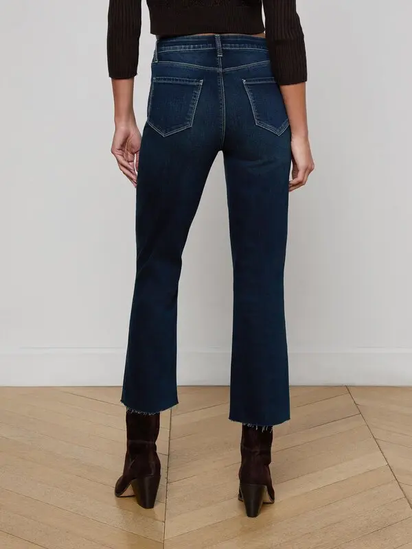 L'Agence Kendra Cropped Flare Jean - Bolton