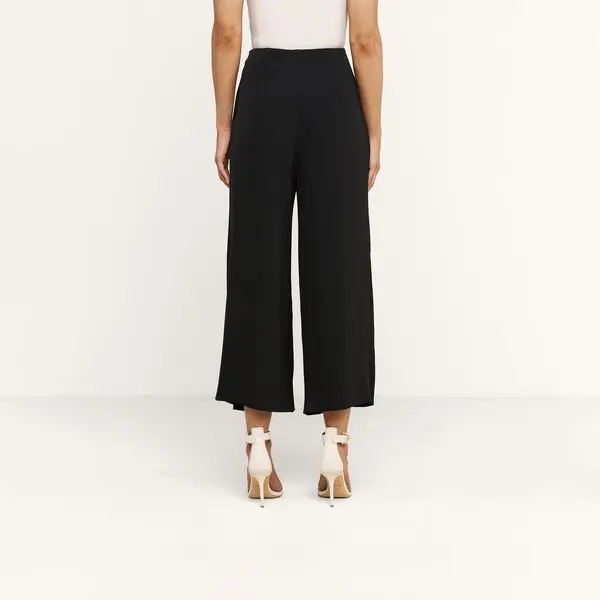 L'Agence Novalynn Cropped Pleated Trousers - Black