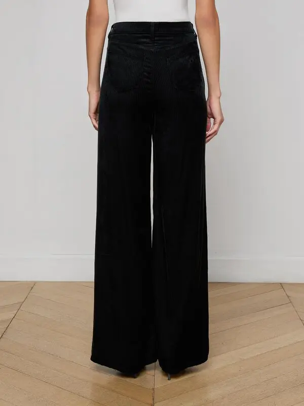L'Agence Quincy Wide-leg Corduroy Pants