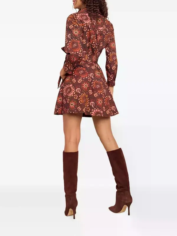 Cara Cara Leona Floral-print Belted Midi Dress