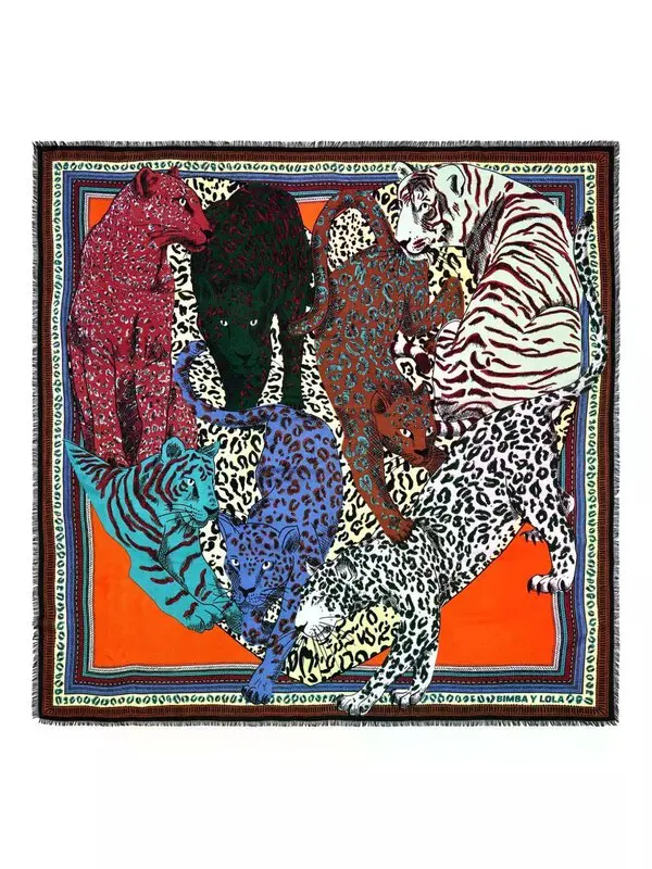Bimba Y Lola Printed Scarf - Orange