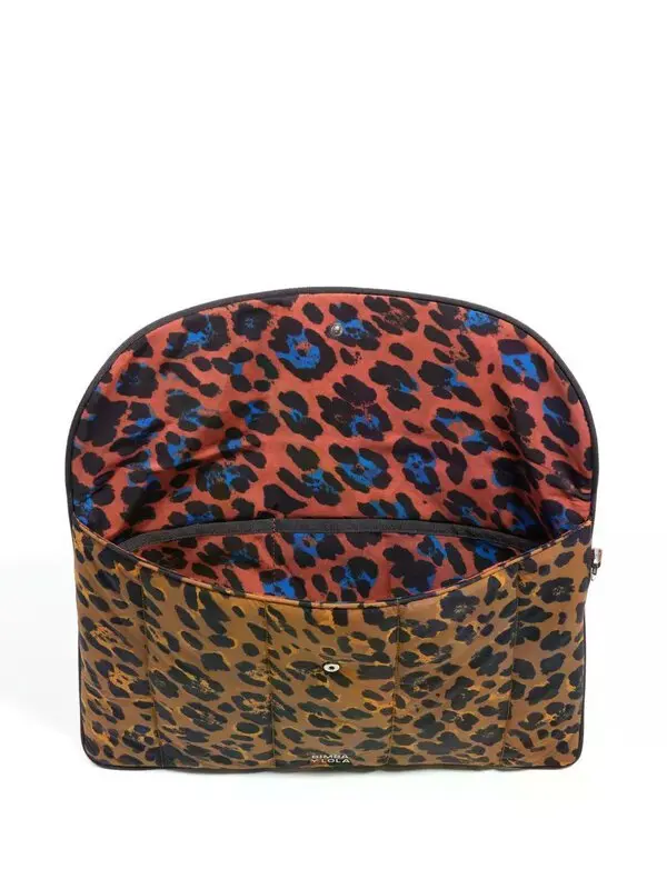 Bimba Y Lola Leopard-print Quilted Laptop Case