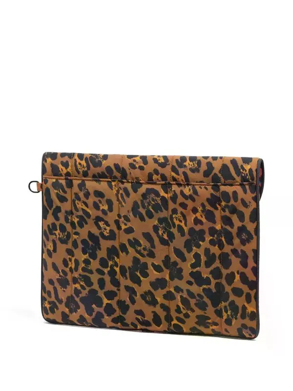 Bimba Y Lola Leopard-print Quilted Laptop Case