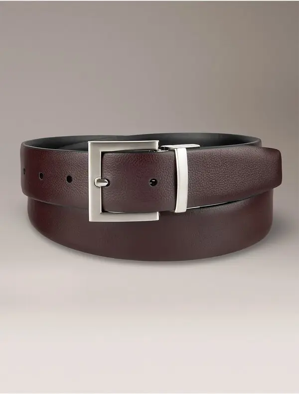 Calvin Klein Reversible Harness Buckle Belt - Burgundy