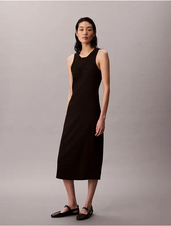 Calvin Klein Logo Midi Tank Dress
