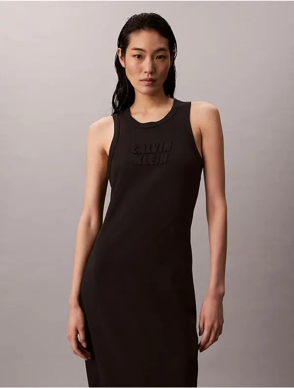 Calvin Klein Logo Midi Tank Dress