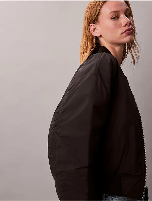 Calvin Klein Logo Graphic Padded Bomber Jacket