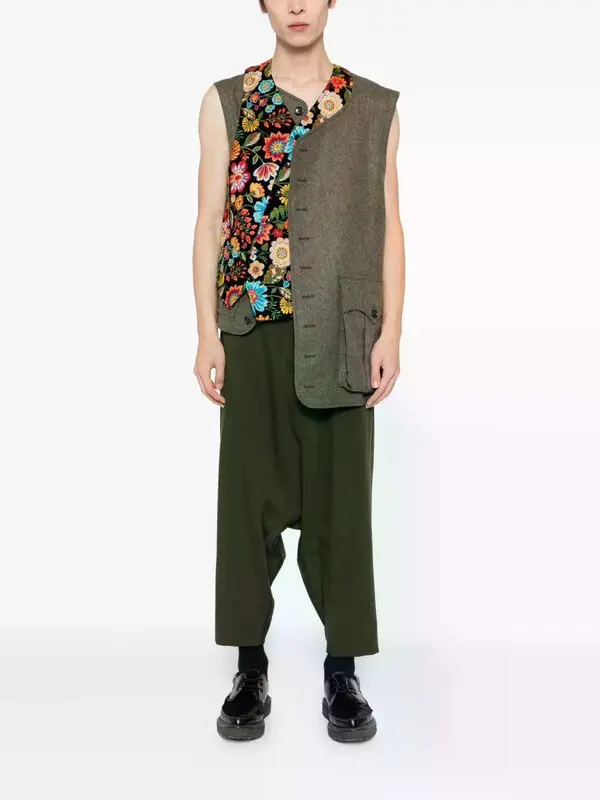 Comme Des Garçons Floral Embroidered Gilet