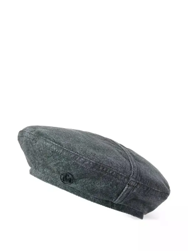 MAISON MICHEL Logo-plaque Hat - Grey