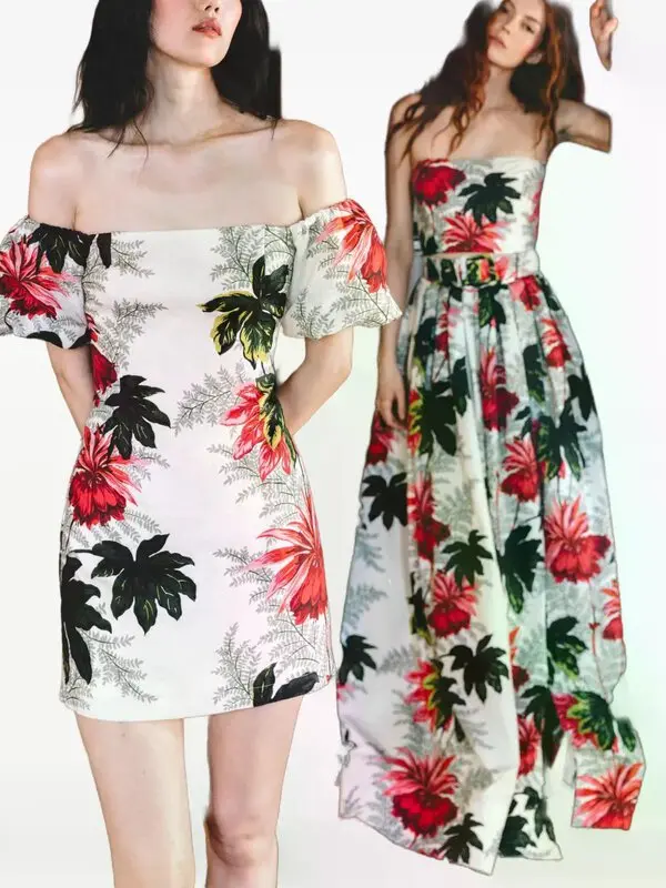 Cara Cara Elsa Floral Bustier Top - Neutrals