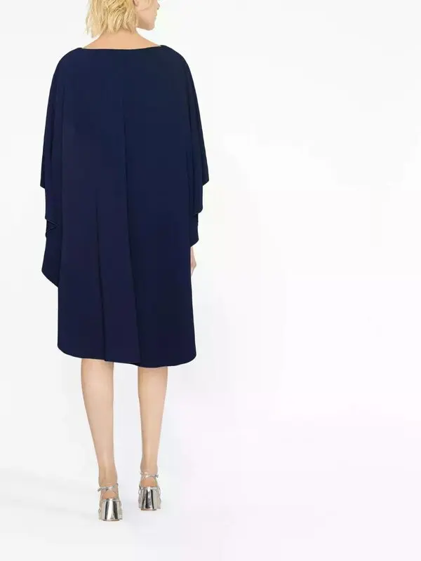 Alberta Ferretti Layered Cape Dress