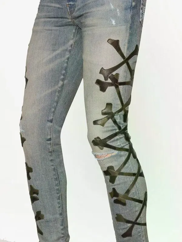 Amiri Camo Bones Skinny Jeans