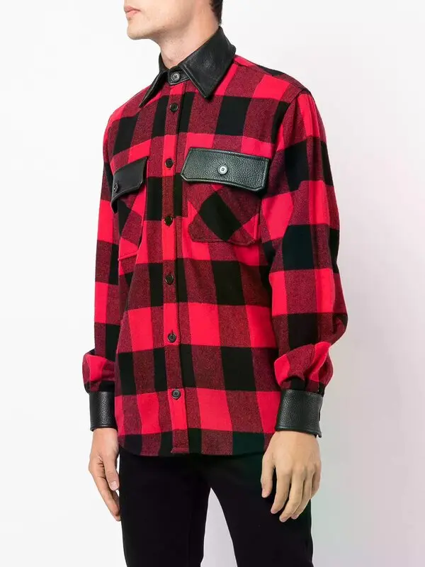 ROMEO HUNTE Check-print Wool Shirt