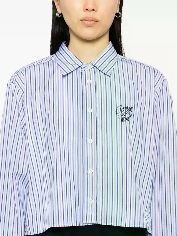 SKY HIGH FARM WORKWEAR Striped Button Down Shirt