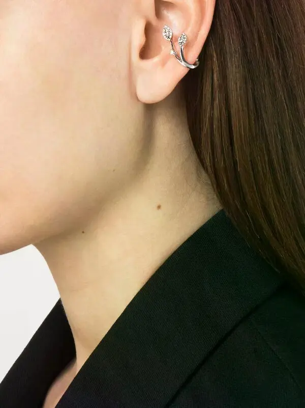 Yeprem 18kt White Gold Diamond Ear Cuff