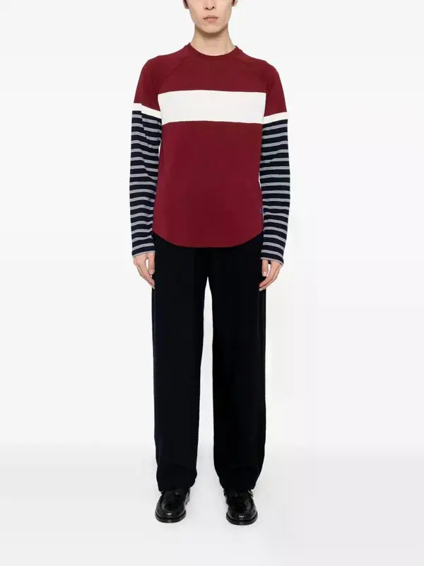 WALES BONNER Stripe-panel T-shirt