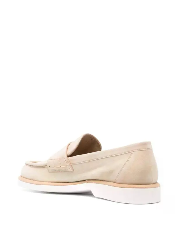 Santoni Almond-toe Suede Loafers