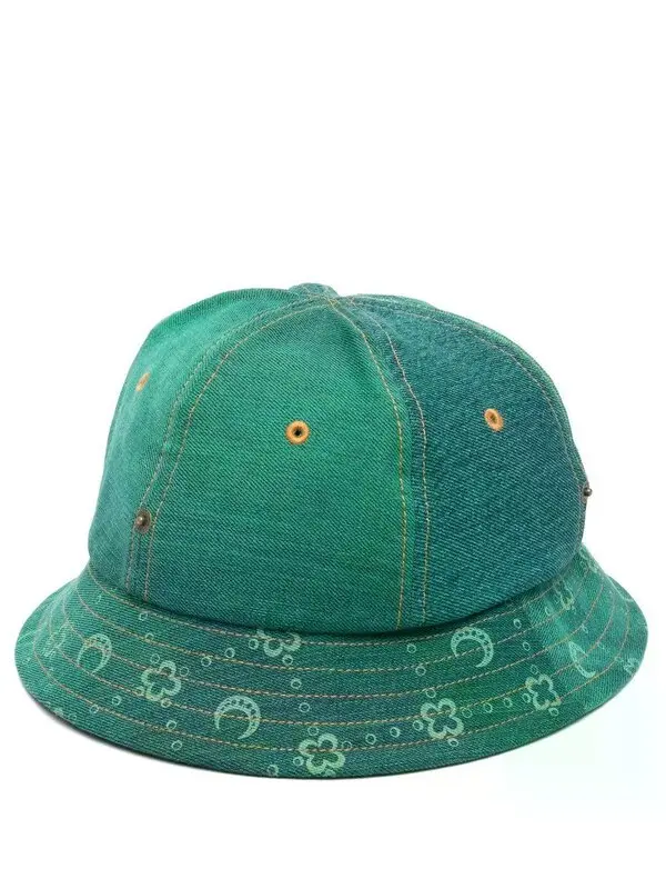 MARINE SERRE Moonogram Bell Hat - Green