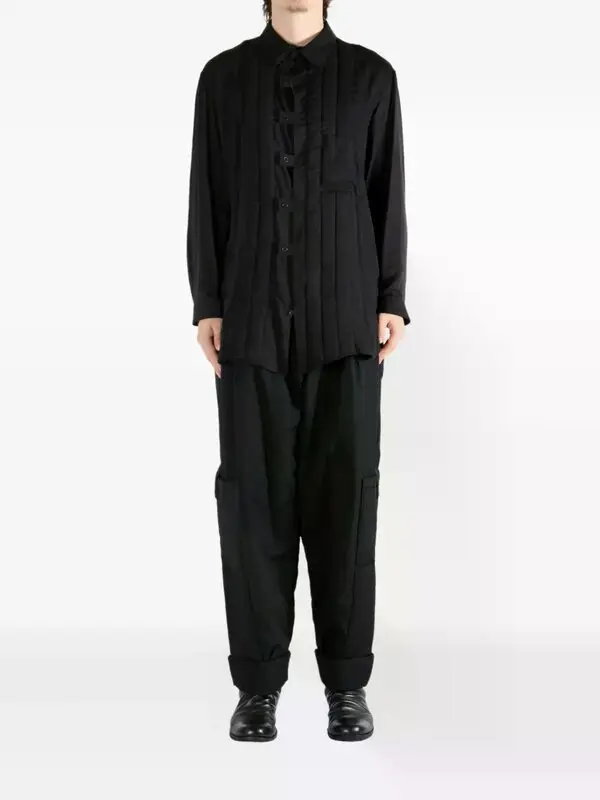 Yohji Yamamoto Quilted Panelled Coat