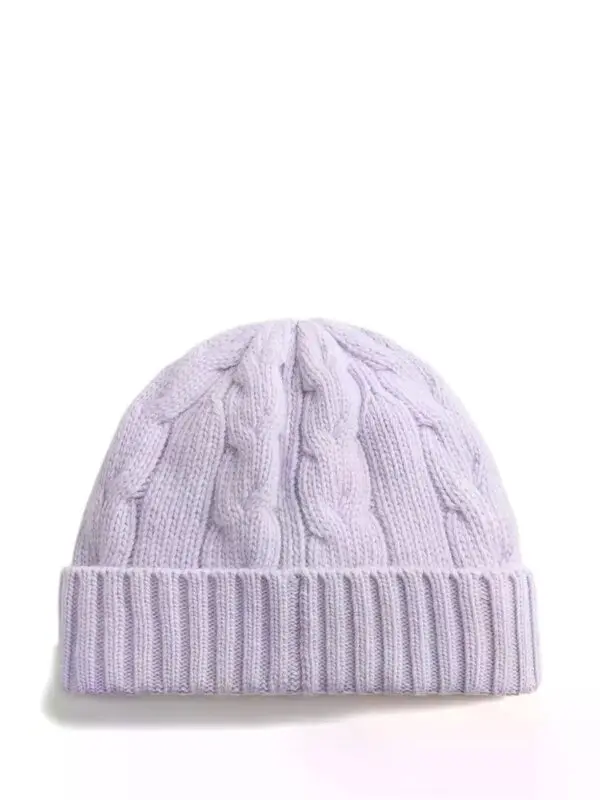 Woolrich Cable-knit Beanie - Purple