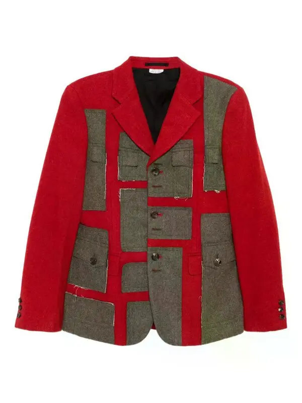 Comme Des Garçons Patchwork Jacket - Red