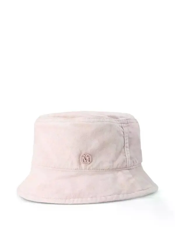 MAISON MICHEL Logo-plaque Hat - Pink