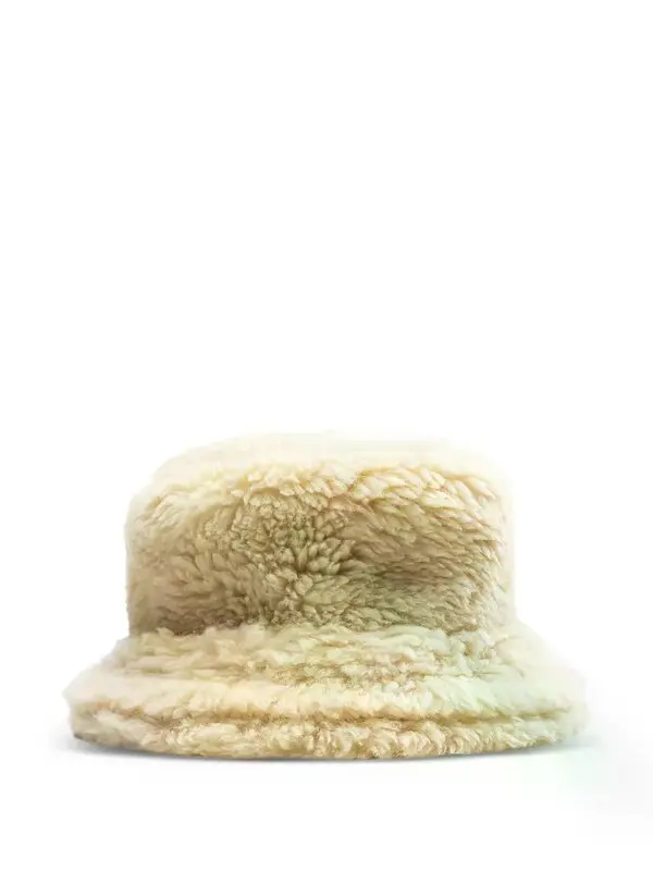 Sacai Shearling Double-brim Bucket Hat - Neutrals