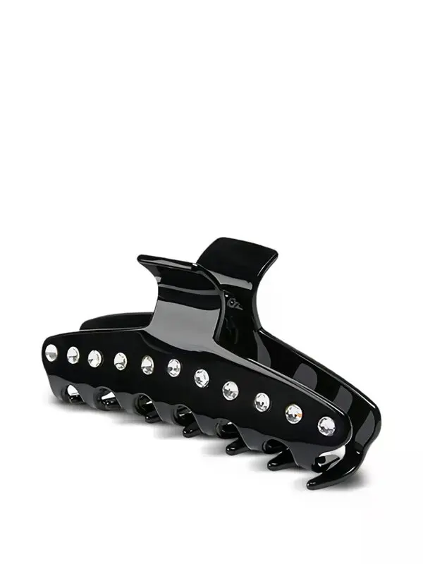 MAISON MICHEL Crystal-embellished Claw Clip - Black