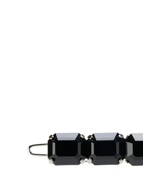 MAISON MICHEL Amber Crystal-embellished Hair Clip - Black