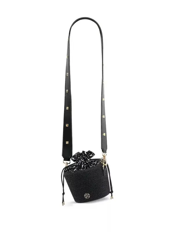 MAISON MICHEL Braided Bucket Bag With Stud Detailing