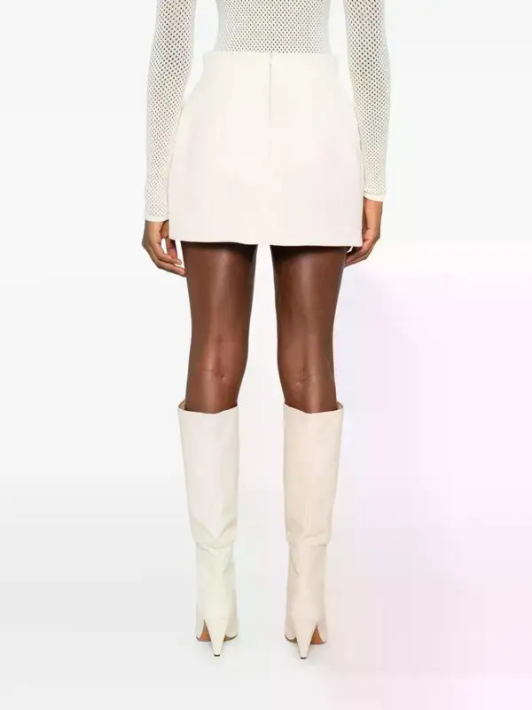 Wardrobe.NYC Sculpted Mini Skirt - White