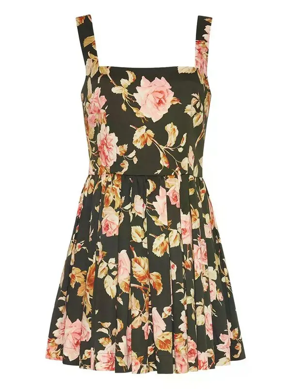 Cara Cara Basil Floral-print Midi Dress