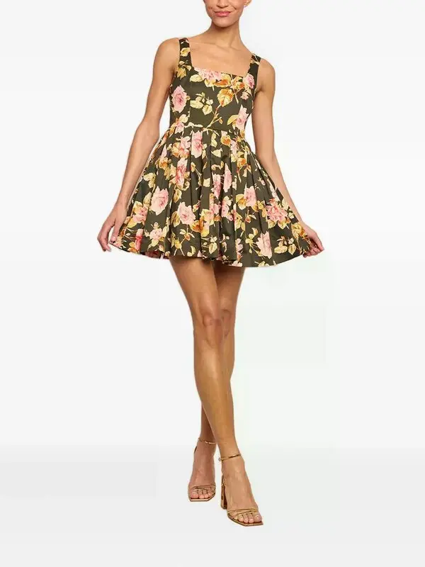 Cara Cara Basil Floral-print Midi Dress