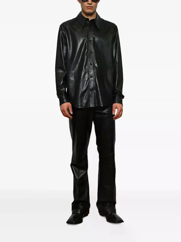 Amiri Button-fastening Leather Jacket