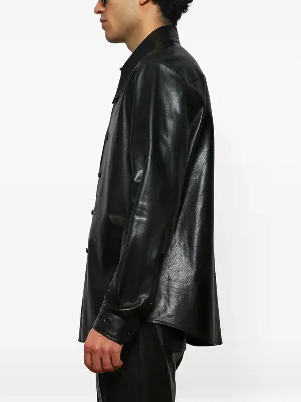 Amiri Button-fastening Leather Jacket