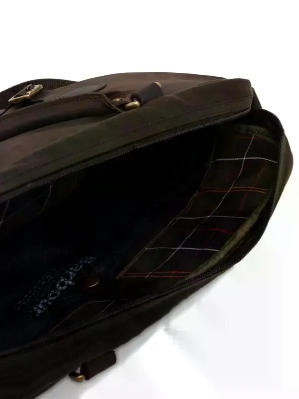 Barbour Waxed Cotton Briefcase - Brown